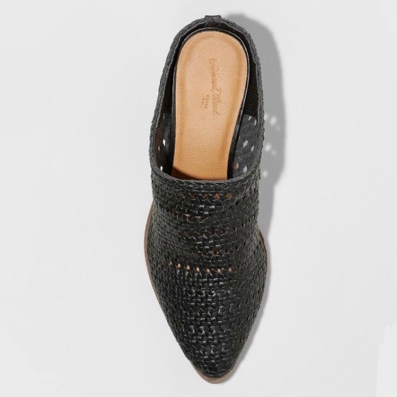 Universal Thread | Shoes | Universal Thread Black Woven Heeled Mules ...